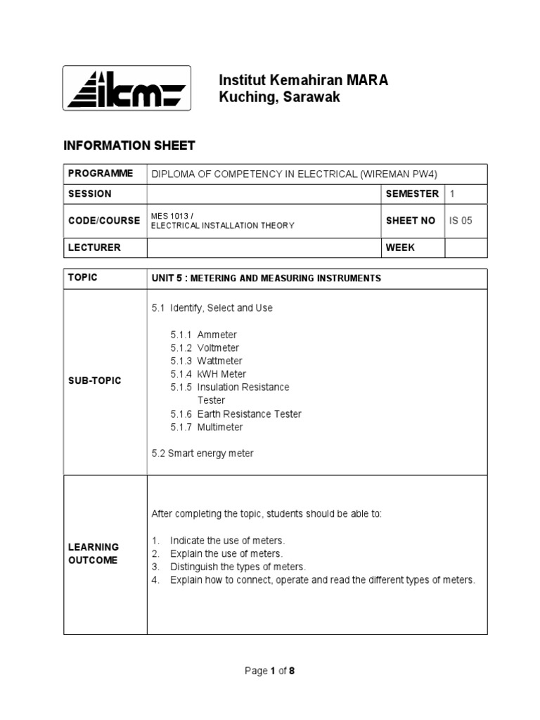 Alat Pengukuran Meter Pdf Pdf
