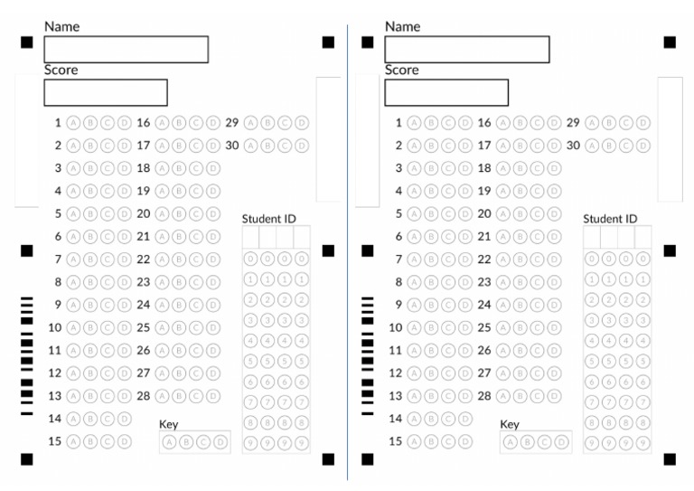 30-Items Answer Sheets in Grade 2 | PDF
