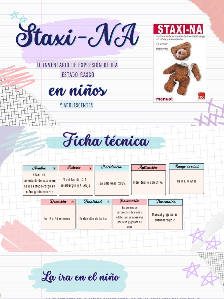 Manual STAXI-NA: Evaluación de Ira Infantil | PDF | Ira | Las emociones