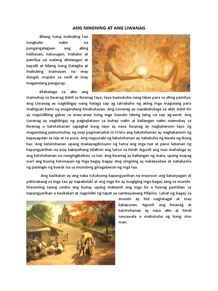 Ang Ningning at Ang Liwanag | PDF