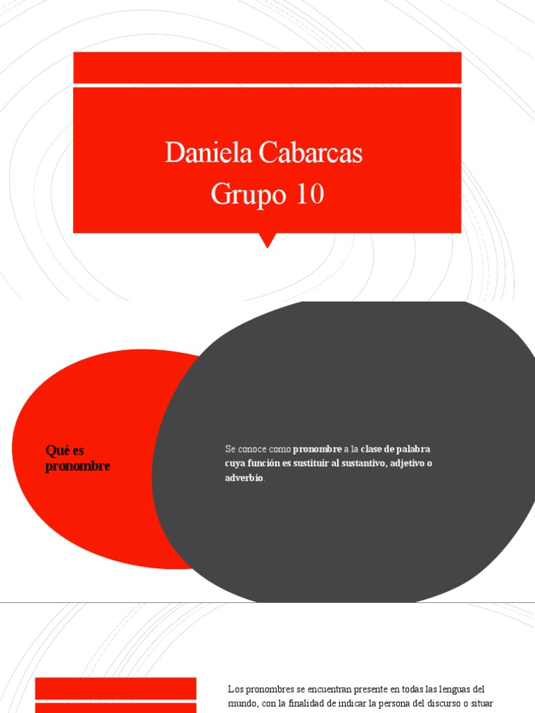 daniela.pptx | PDF | Pronombre | Morfología
