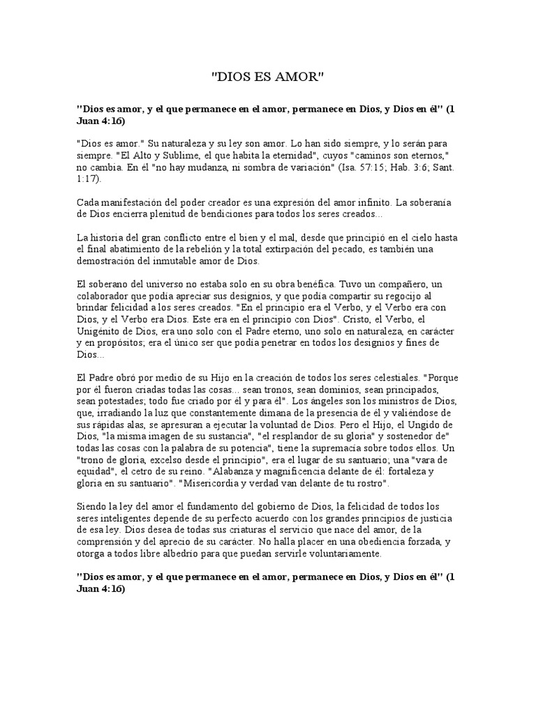 Dios Es Amor | PDF | Dios | Amor