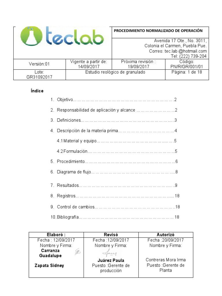 Procedimiento Normalizado de Operación | PDF | Medicamentos con receta | Materiales