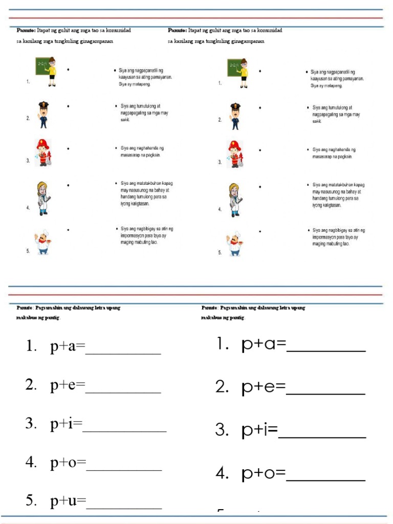 MALAYANG PAGSASANAY LETRANG Tao sa Komunidad Letrang Pp | PDF