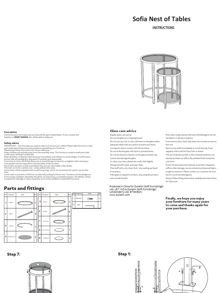 AI of Sofia Nest of Tables - V1 | PDF | Materials