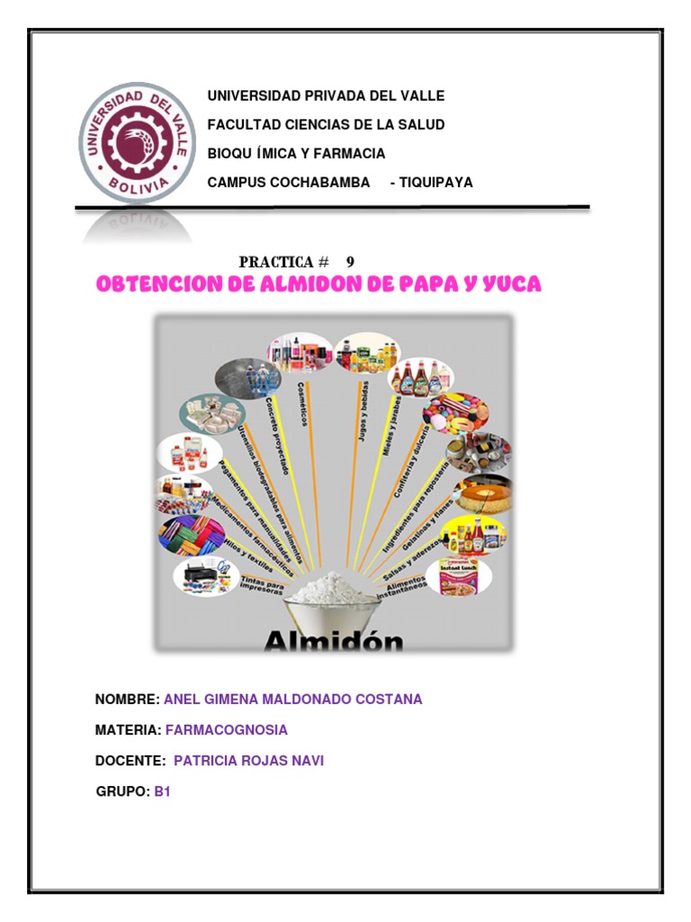 PRACt. 9 FARMACO | PDF | Almidón | Patata