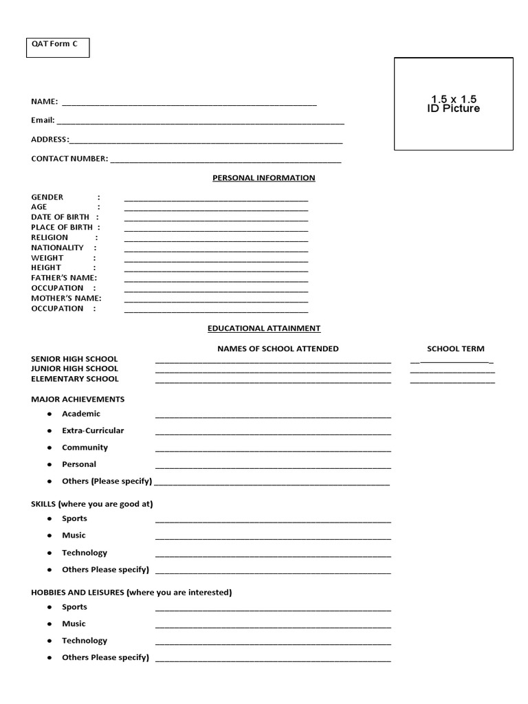 Qat Form C 1 | PDF