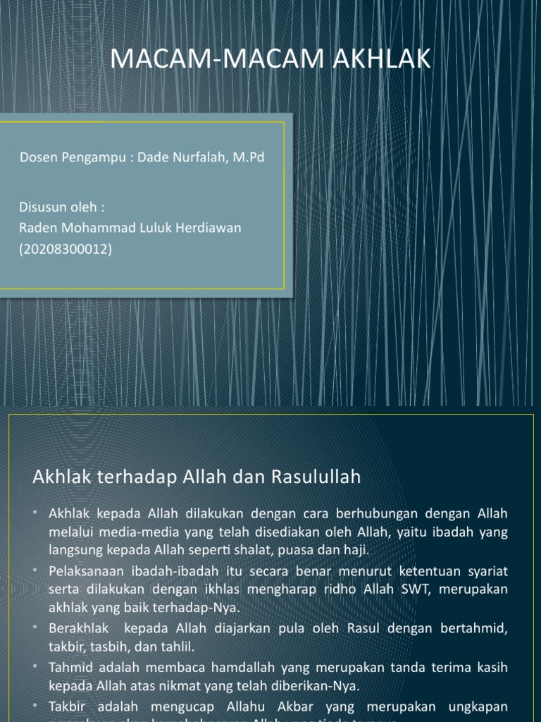 PPT MACAM-MACAM AKHLAK | PDF