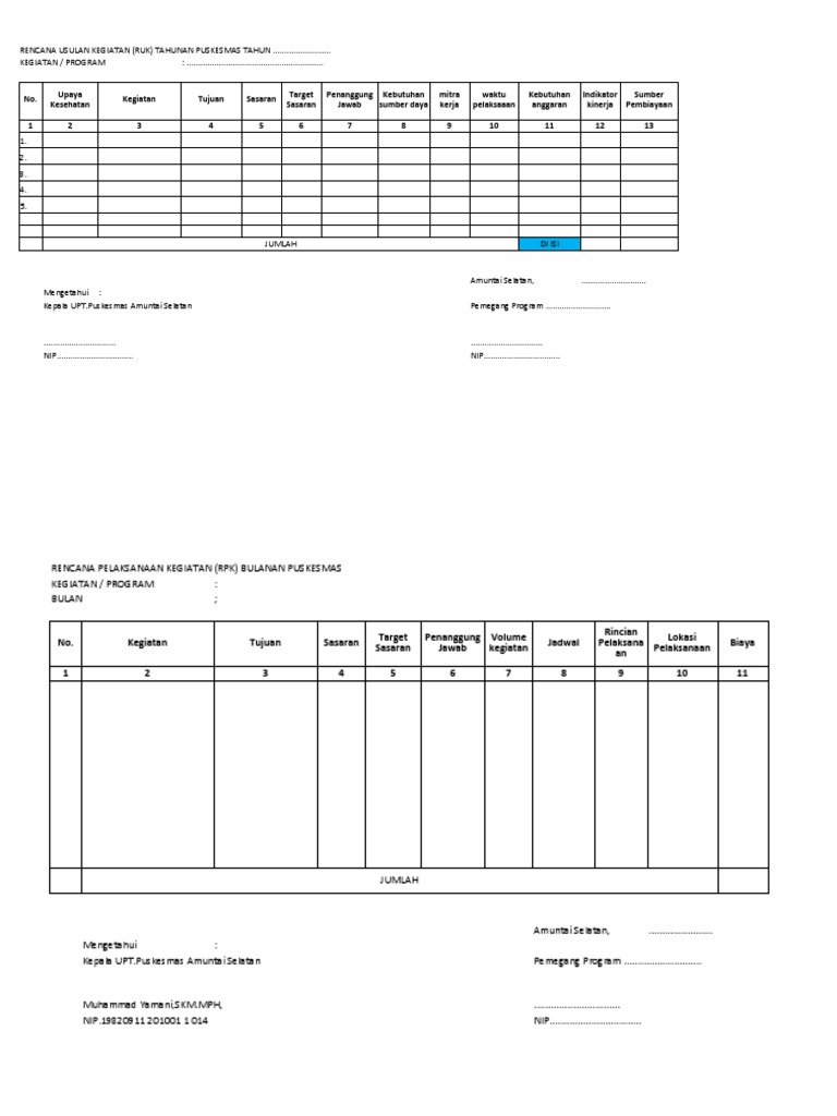 Format Ruk, RPK | PDF