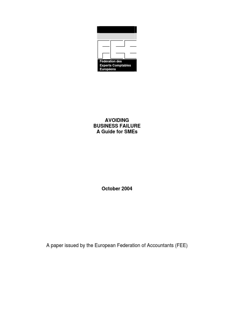 Avoiding-Business-Failure A Guide For SME | PDF | Debt | Small And ...