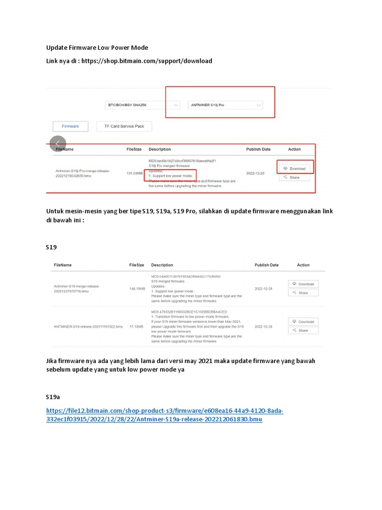 Update Firmware Low Power Mode | PDF