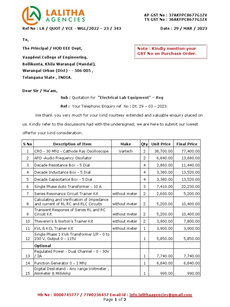 344 - Vaagdevi College of Engineering - WGL | PDF | Electrical Engineering | Electricity