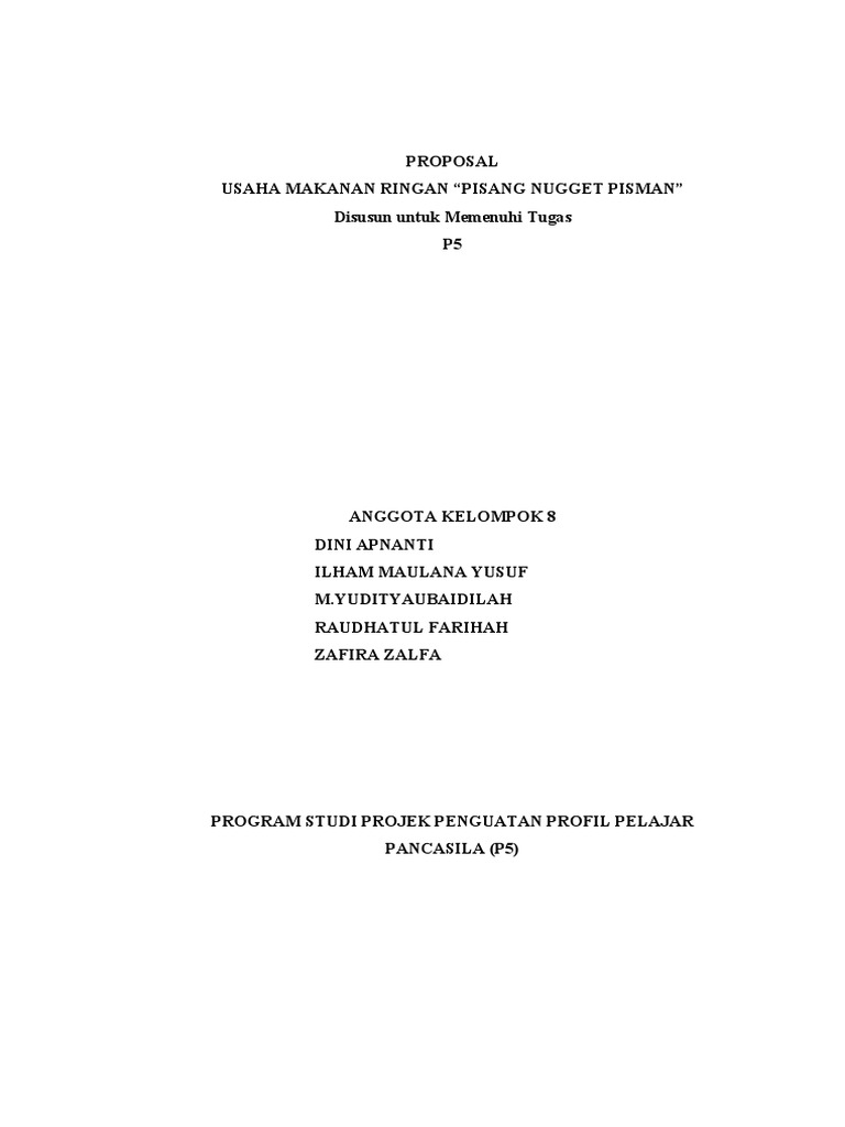 Proposal Makanan Kel8 | PDF | Memasak, Makanan, & Anggur