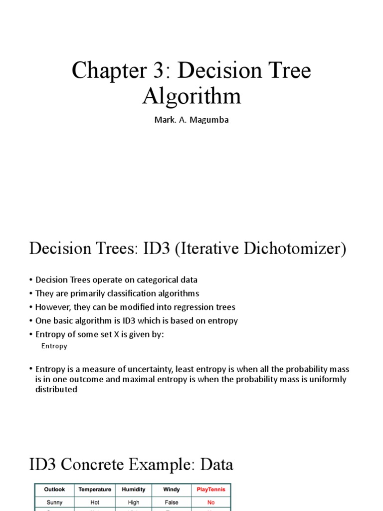 Chapter 3 Decision Trees | PDF | Computer Science | Mathematics