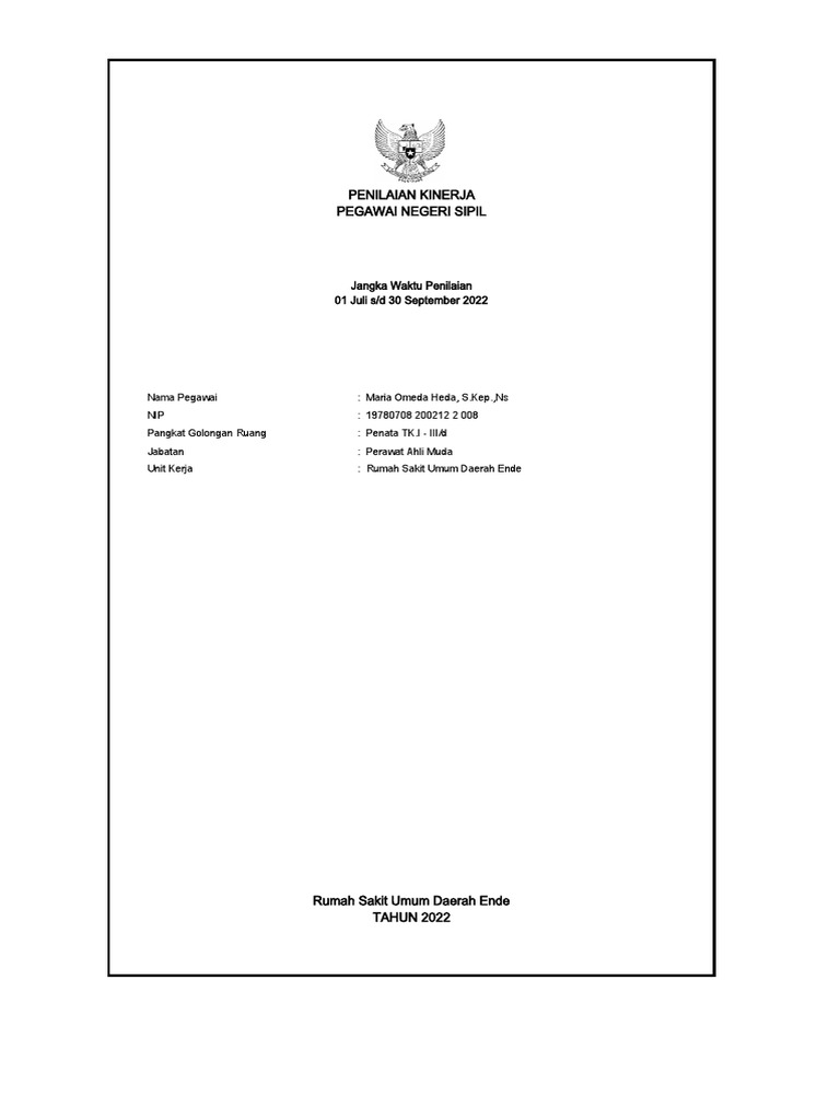 SKP JA JF Mutasi Periode2 DGN Form Perubahan SKP-TPP | PDF