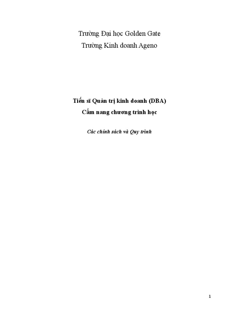 Bản dịch DBA -GGU - Dissertation Guide PDF | PDF