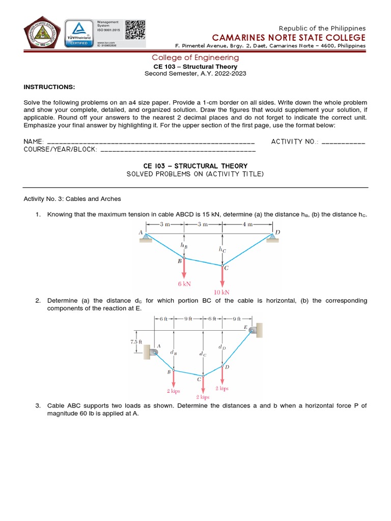 Practice Problems 3 Pdf Pdf Truss Force