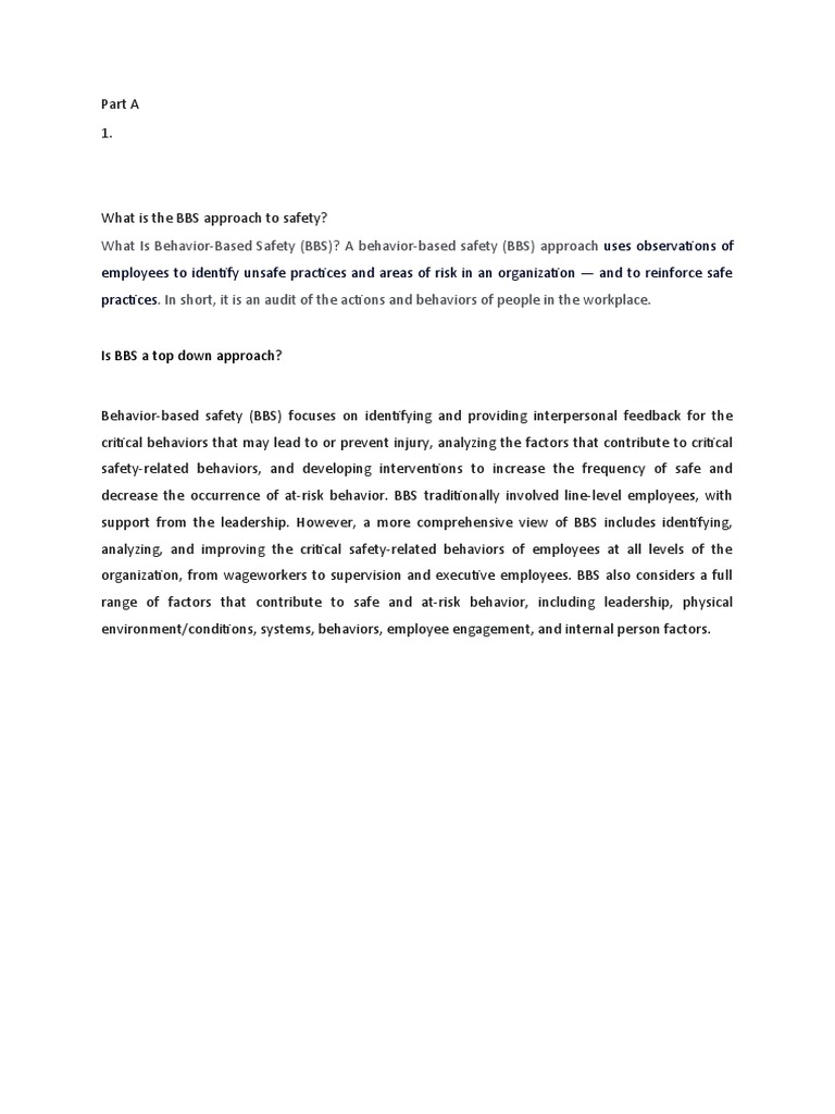 BBS Part A Questions | PDF