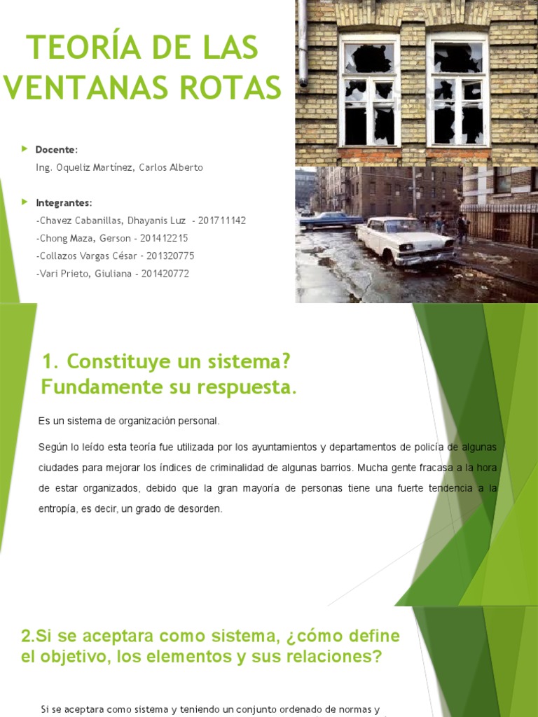 Teoría de Las Ventanas Rotas | PDF | Tolerancia | Crímenes