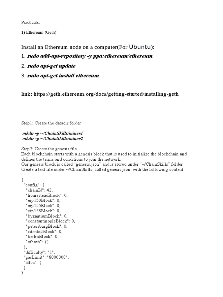 Geth Tutorial | PDF