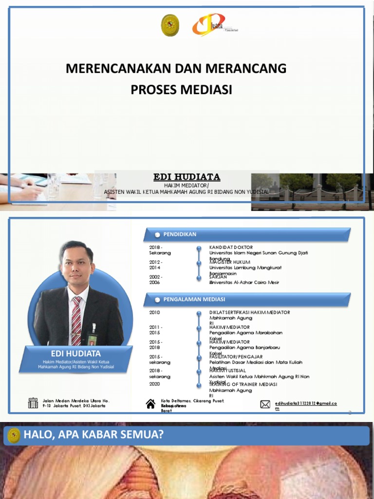 Rencana dan Proses Mediasi Edi Hudiata | PDF