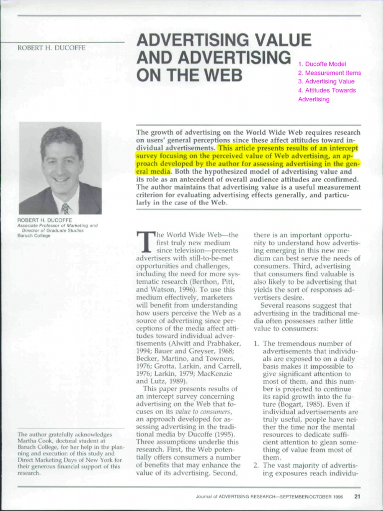 Advertising Value and Advertising On The Web Blog ...