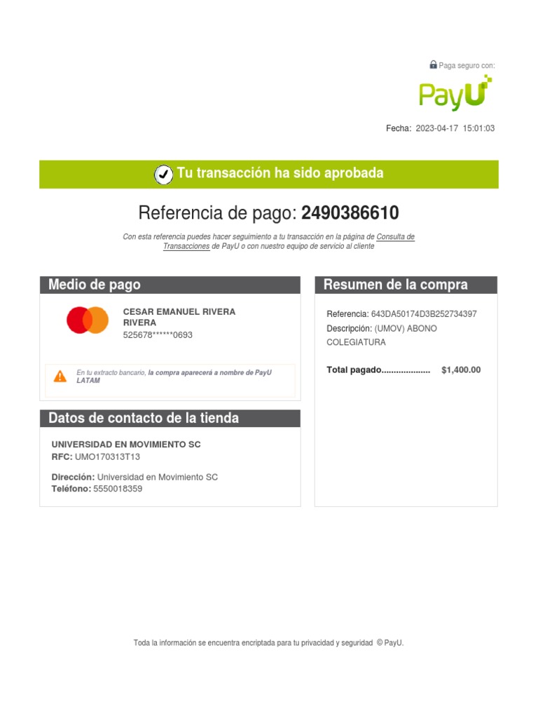 Comprobante de Pago PDF | PDF