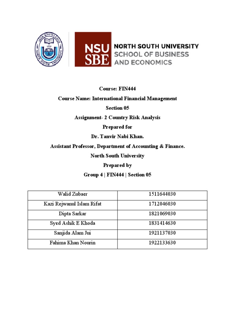 Fin444-Section-05-Assignment-02 (TNK) | PDF | Risk | Net Present Value