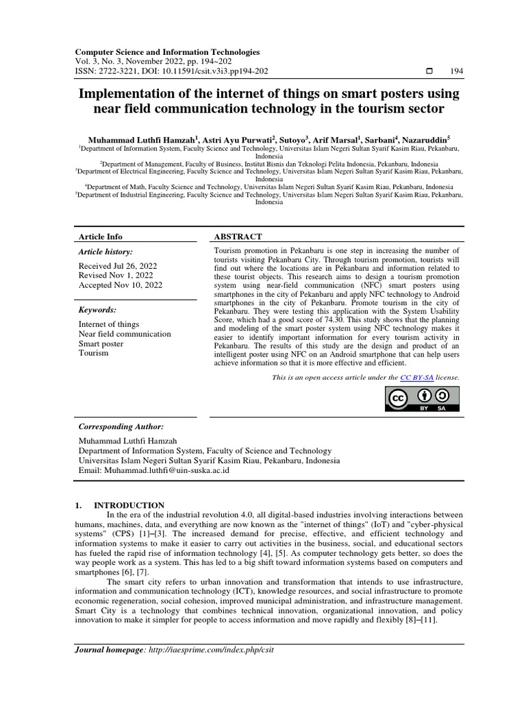 NFC Smart Posters for Tourism | PDF | Android (Operating System ...