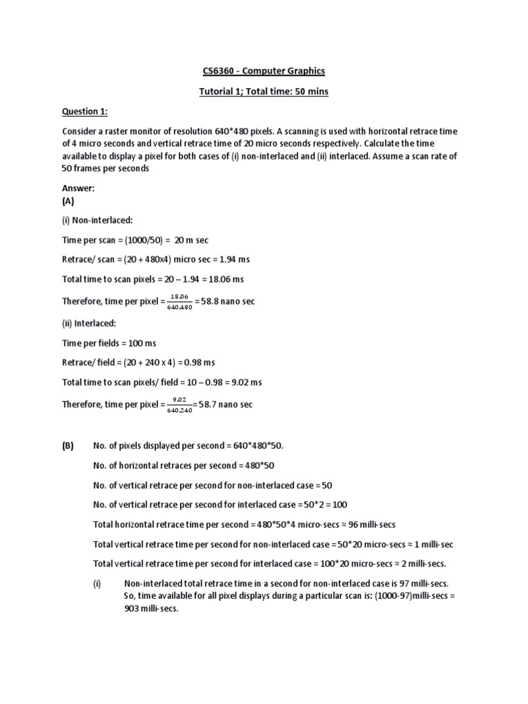 Tutorial 1 | PDF | Geometry | Mathematics