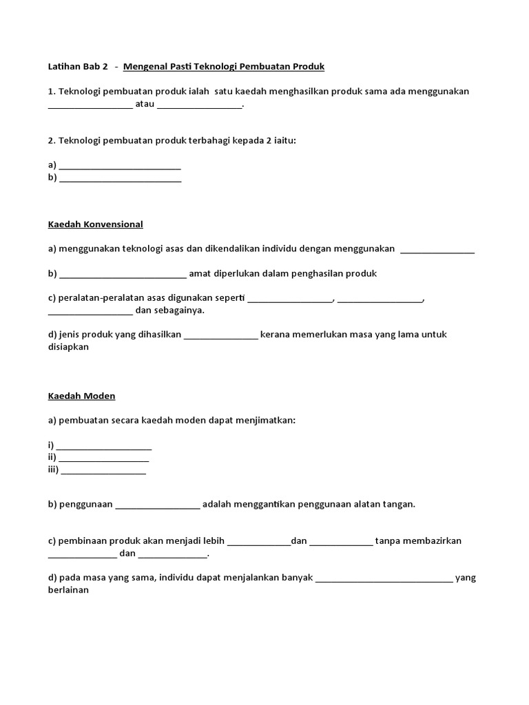 Latihan Rbt Ting 2 Bab 2 2 1 Pdf