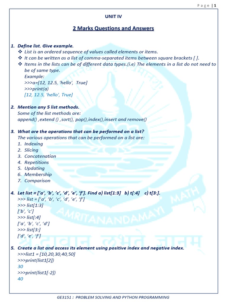 PSPP UNIT-4 FULL 2 Marks Q & A PDF | PDF | Computer Science | Data ... PSPP UNIT-4 FULL 2 Marks Q & A PDF | PDF | Computer Science | Data ...