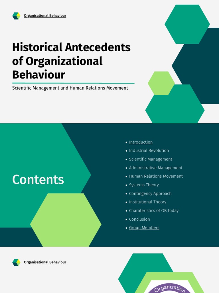 Historical Antecedents of OB | PDF | System | Systems Theory