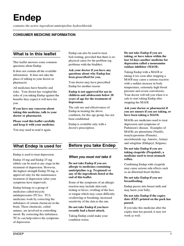 Amitriptilina Endep | PDF