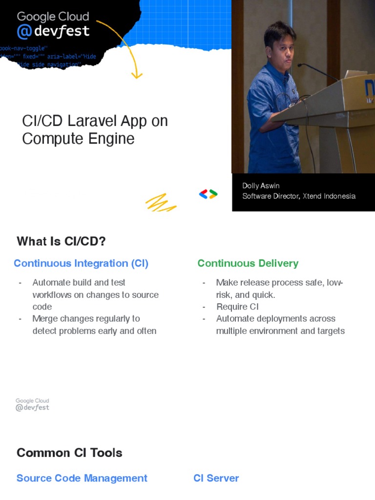 Gdg Fest Medan 2022 Cicd Laravel App On Compute Engine Pdf