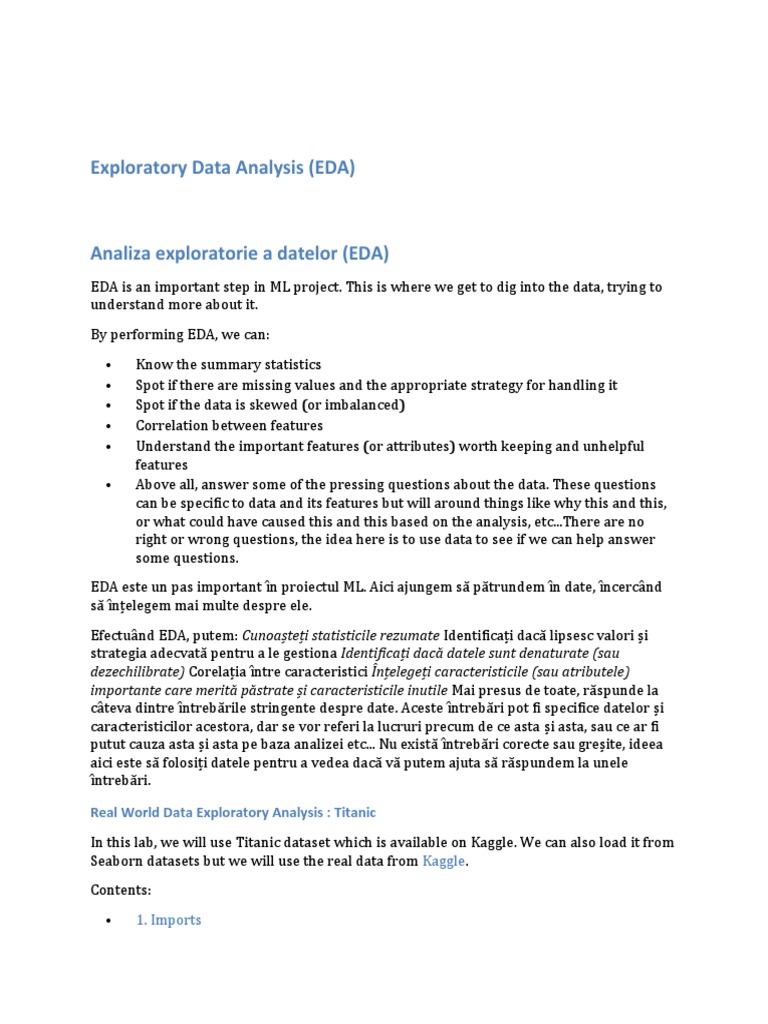1 Exploratory Data Analysis | PDF