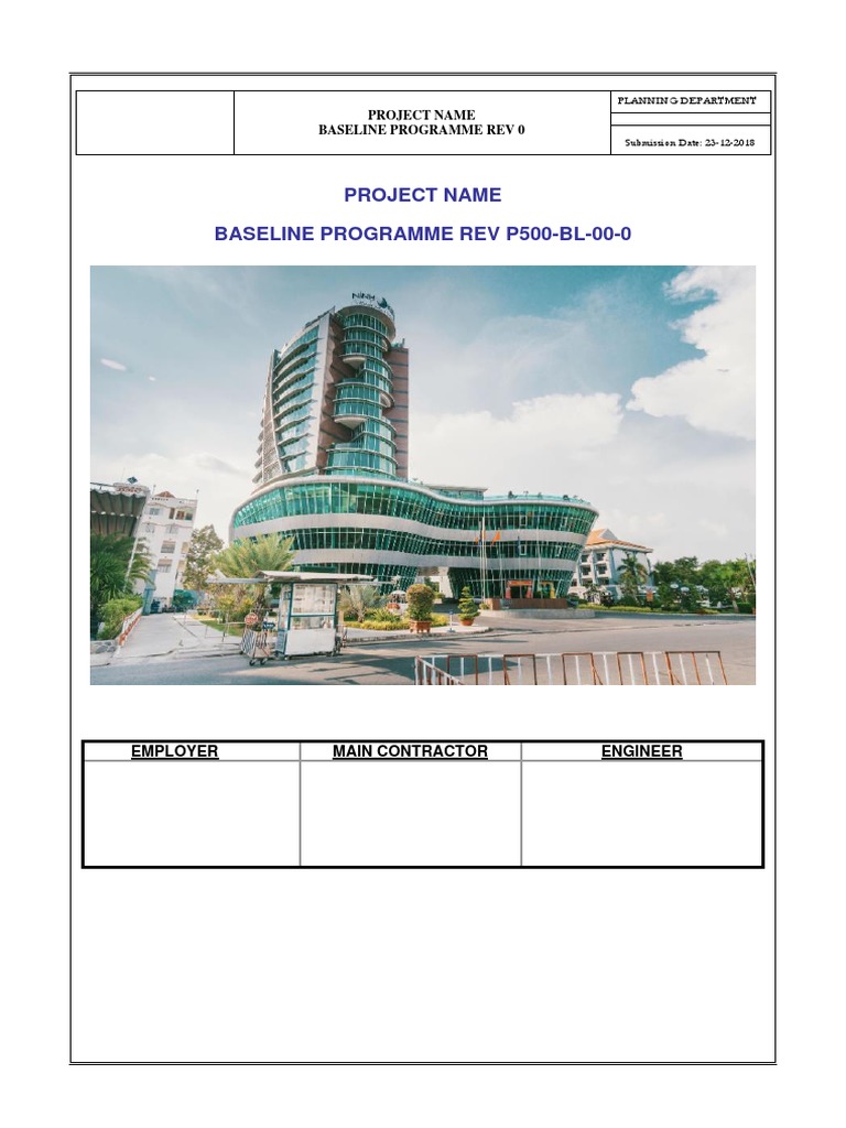 Baseline Schedule Narrative PDF | PDF | Concrete | Building Engineering