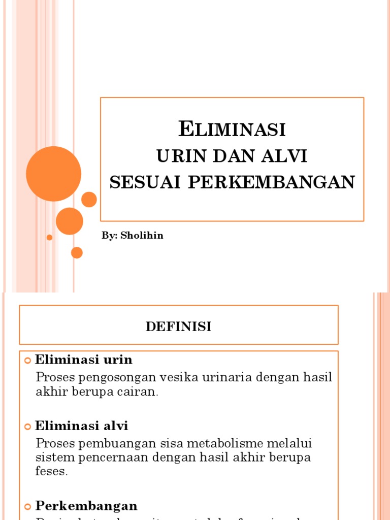 Eliminasi urin-alvi perkembangan | PDF