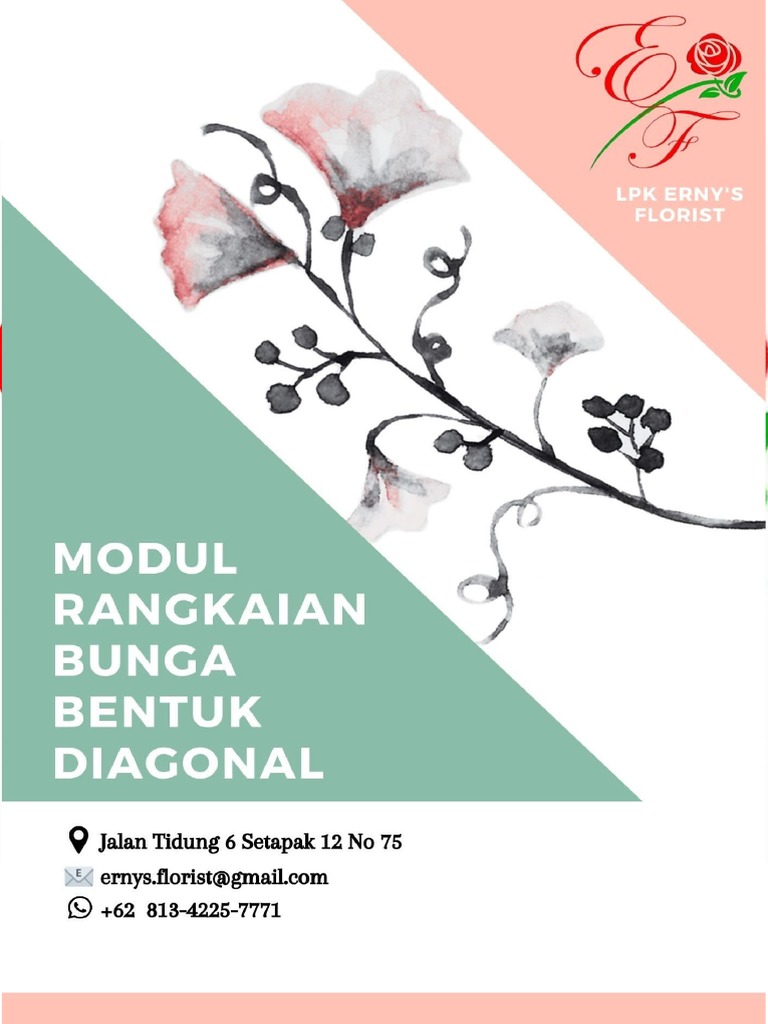 Rangkaian Bunga Pola Dasar Bentuk Diagonal | PDF