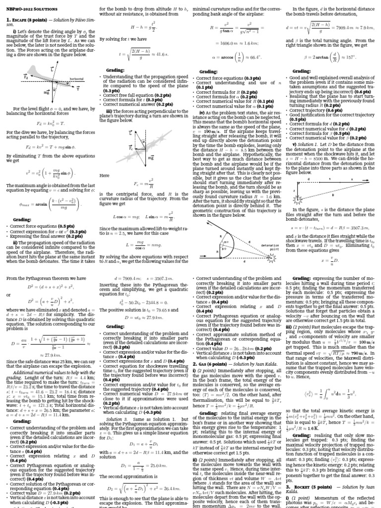 NBPhO 2022 Solutions | PDF