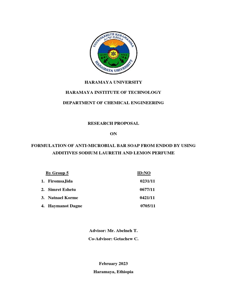 Haramaya University | Download Free PDF | Soap | Sodium Hydroxide