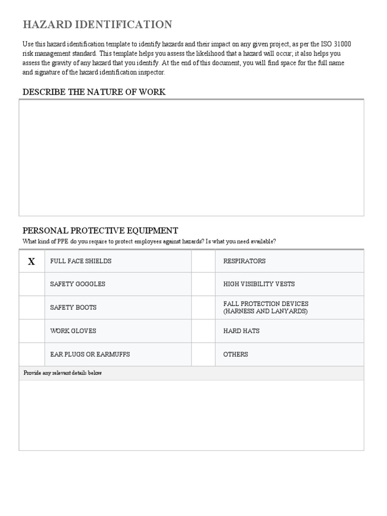 ISO 31000 Hazard Identification | PDF | Personal Protective Equipment ...