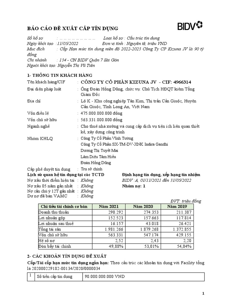 BC de Xuat Tin Dung 2022-2023 | PDF