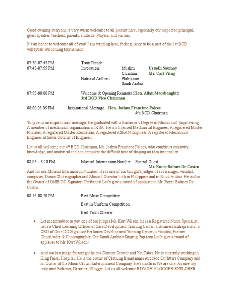 Program Script | PDF