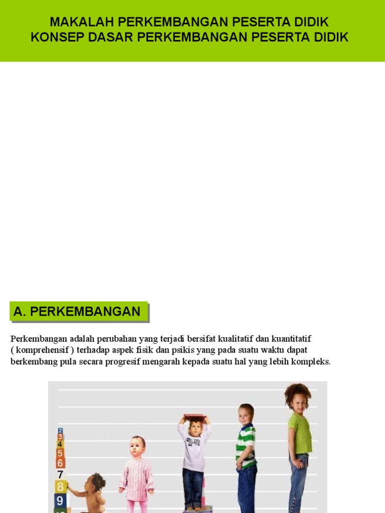 Konsep Dasar Perkembangan Peserta Didik | PDF