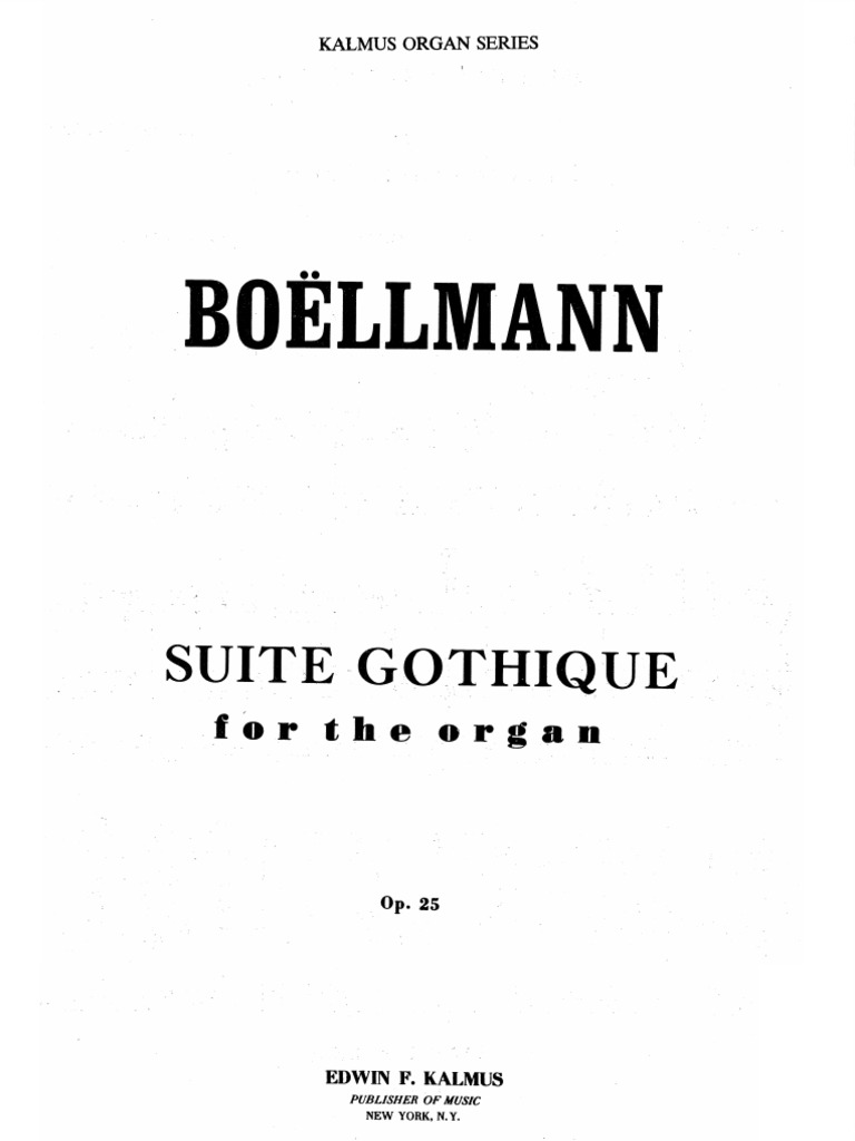 Boellmann Leon Suite Gothique Complete Score 7328 7549 1 PDF | PDF