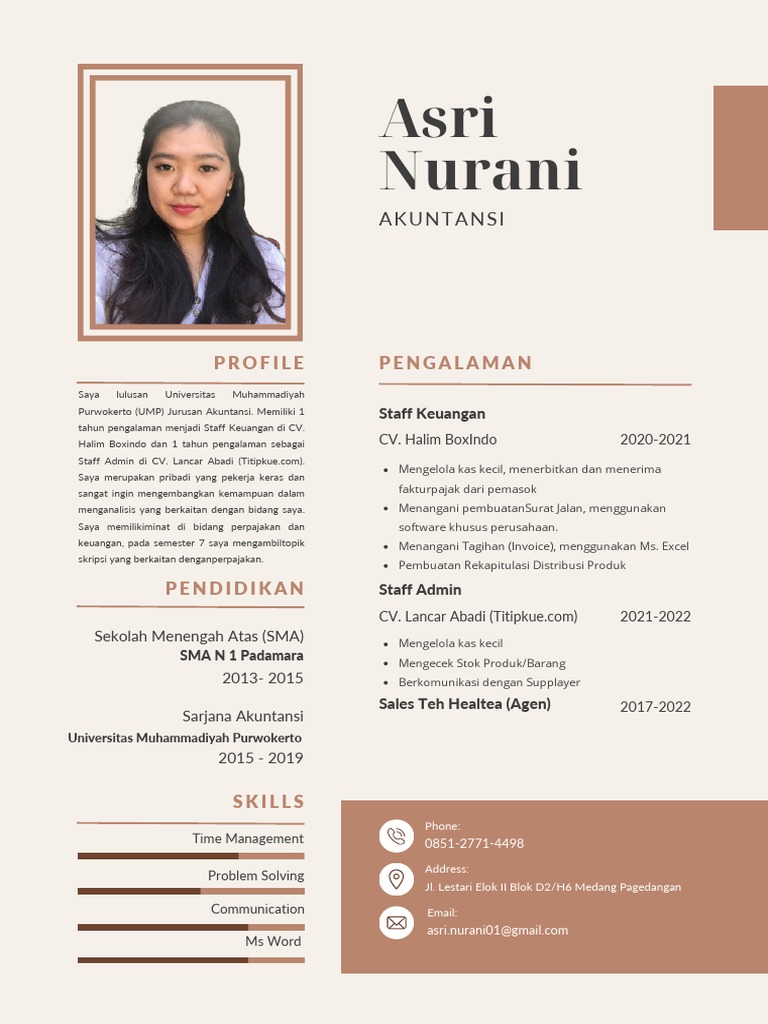 CV Asri Nuranii PDF | PDF