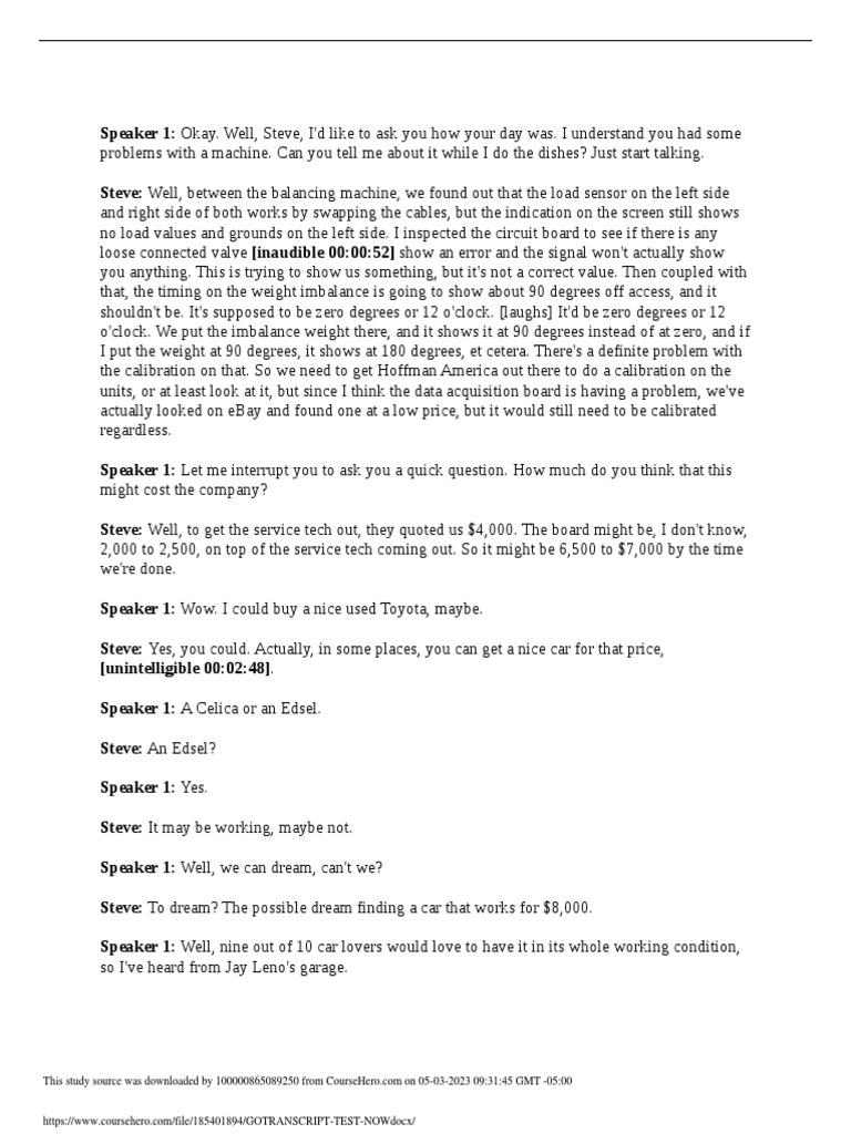 Gotranscript Test Now PDF | PDF