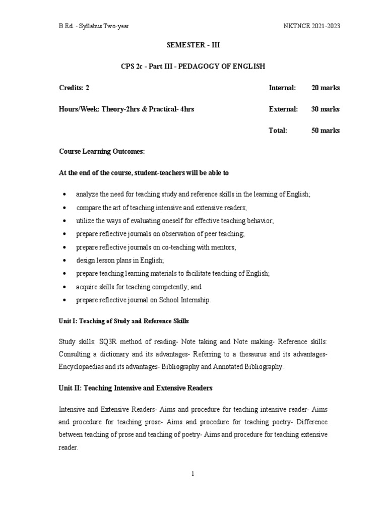 CPS2c English | PDF | Teachers | Lesson Plan