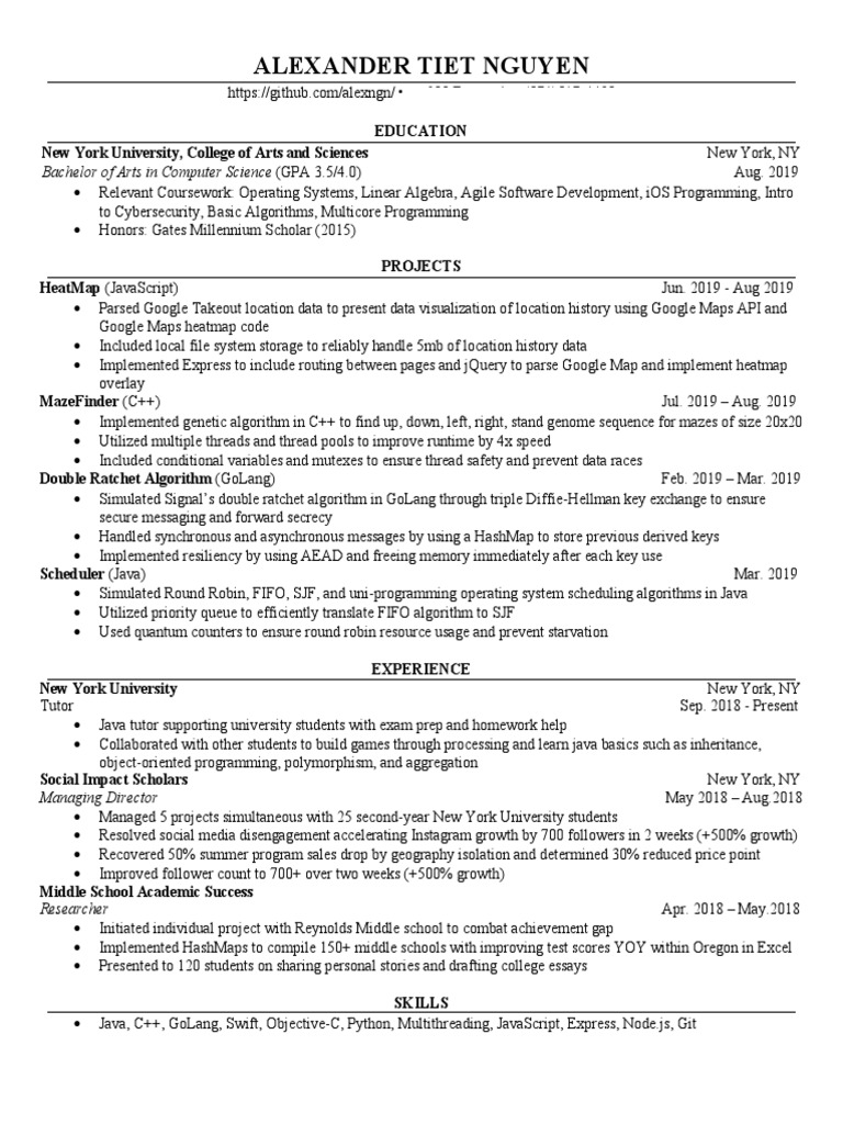 New Grad Resume | PDF